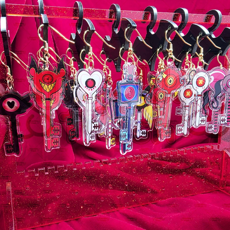 Hazbin Hotel Earrings Key - Etsy