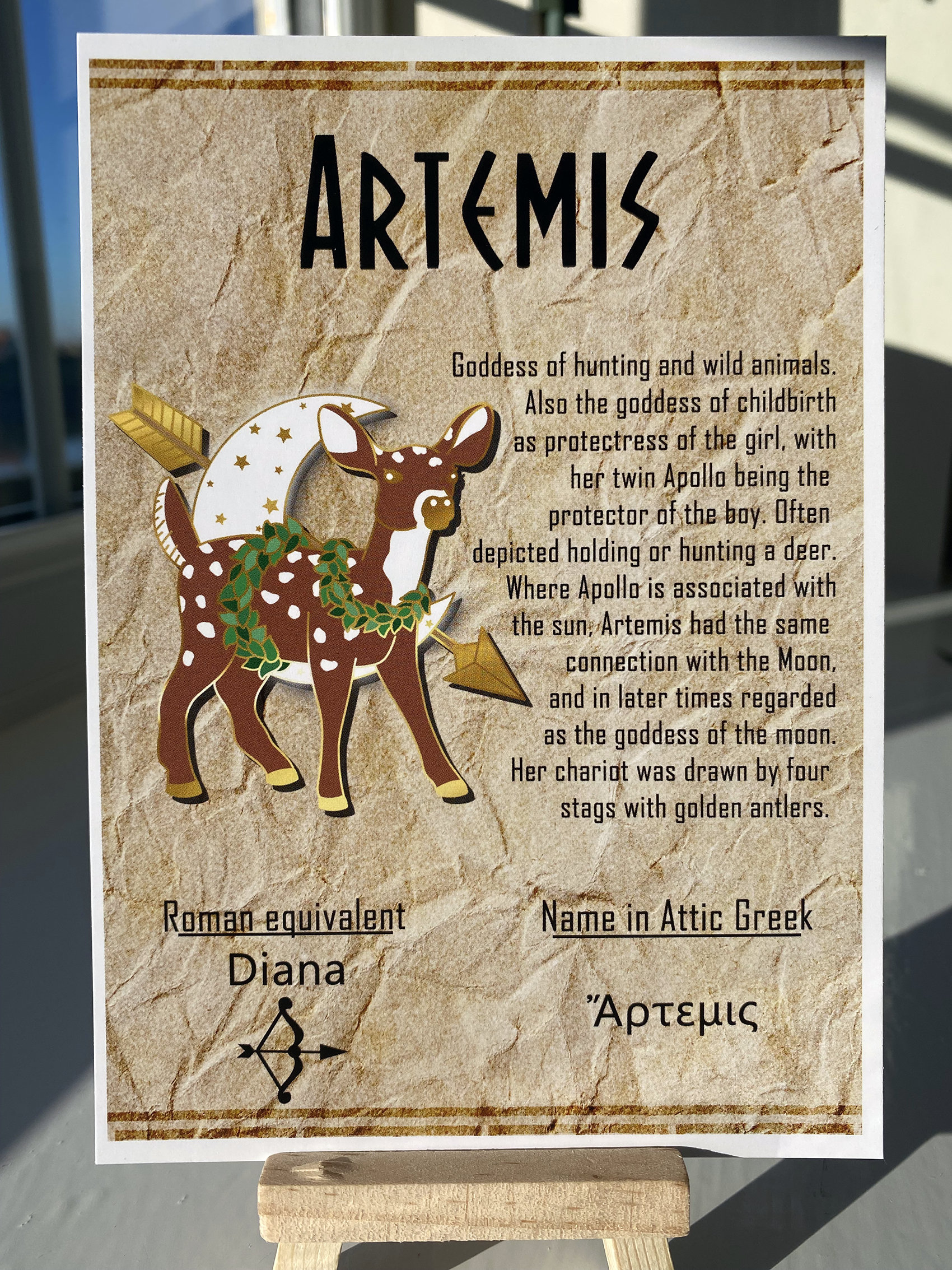 Artemis // Deer Greek God Hard Enamel Pin // Dorable Deities - Etsy