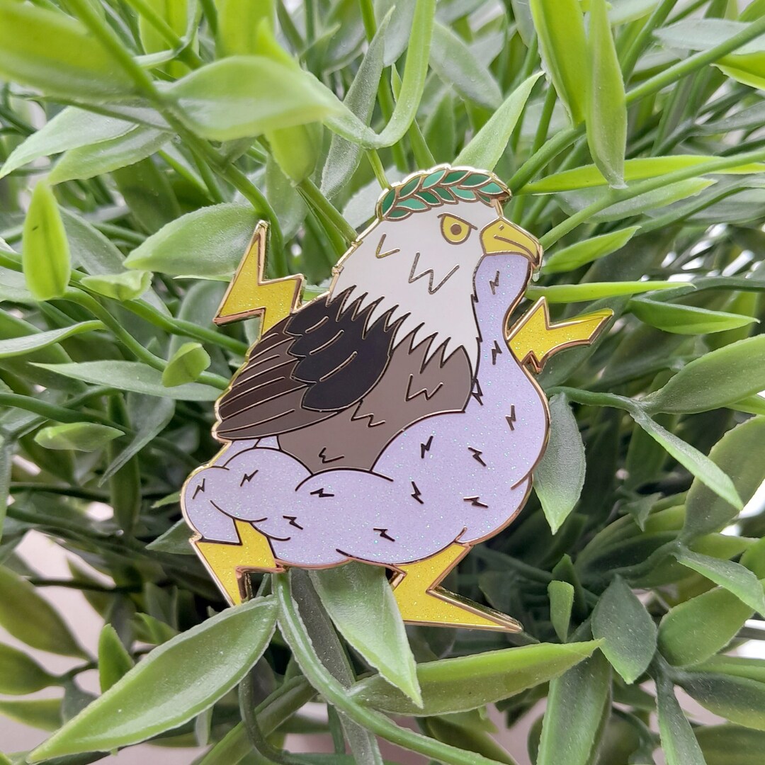 Zeus // Eagle Greek God Hard Enamel Pin // Dorable Deities // 50mm Wide ...