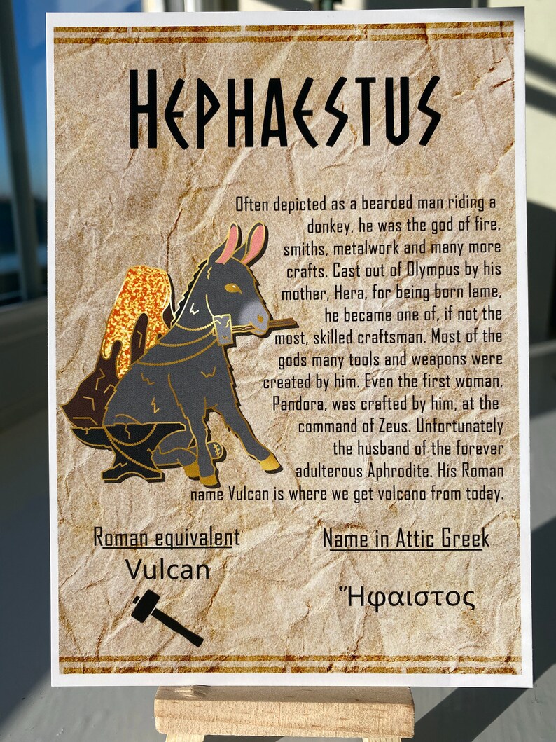Hephaestus // Donkey Greek God Hard Enamel Pin // Dorable - Etsy