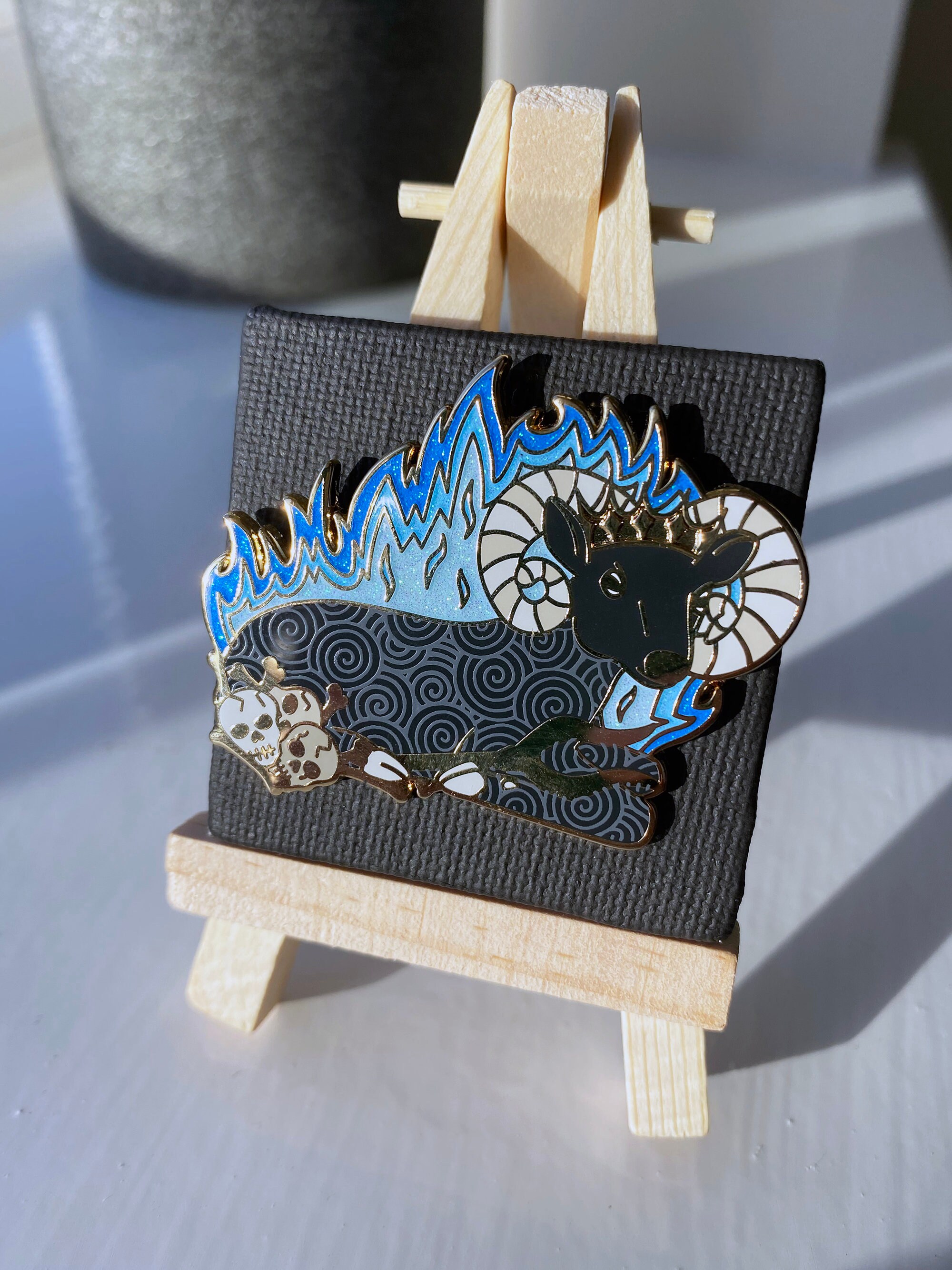 Hades // Ram Greek God Hard Enamel Pin // Dorable Deities // | Etsy