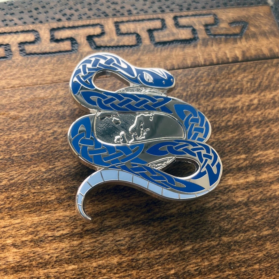 Jormungandr Serpent// Norse Icon Hard Enamel Pin // Ragnarok Series ...