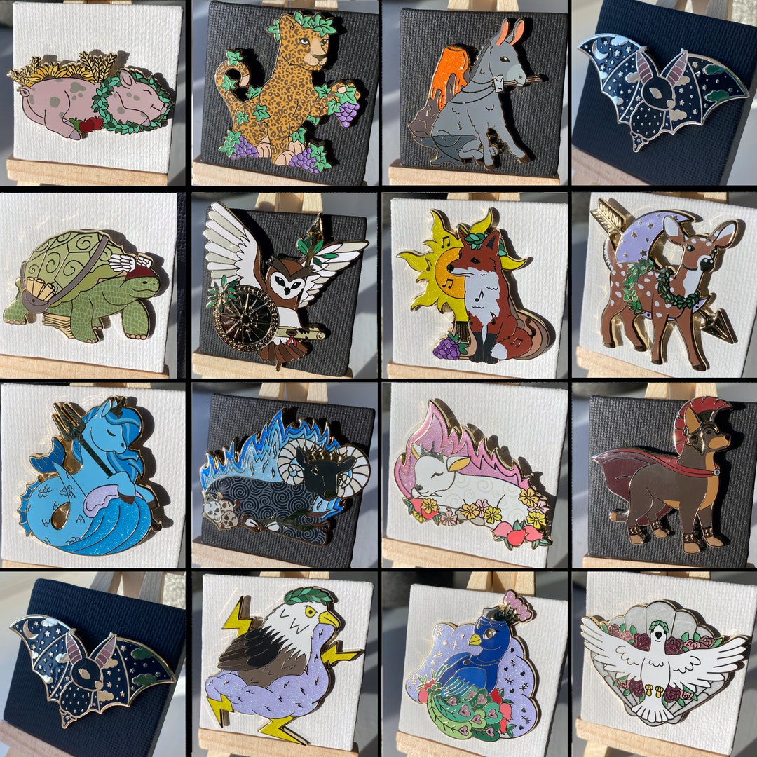 Full Set: 'dorable Deities Series 2 // 16 Gold/silver Plated Enamel ...