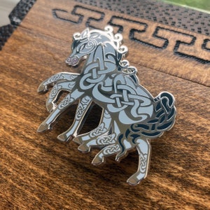 Sleipnir Horse// Norse Icon Hard Enamel Pin // Ragnarok Series // 50mm ...