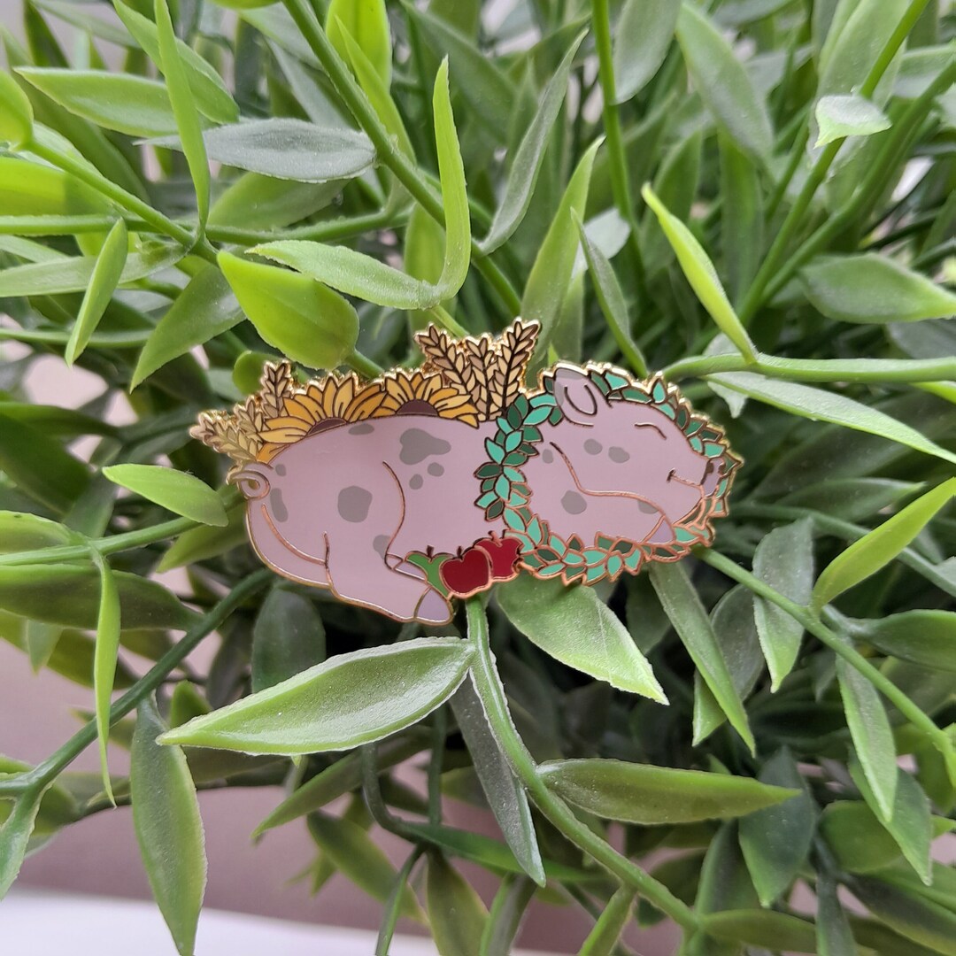 Demeter // Pig Greek God Hard Enamel Pin // Dorable Deities // 50mm ...