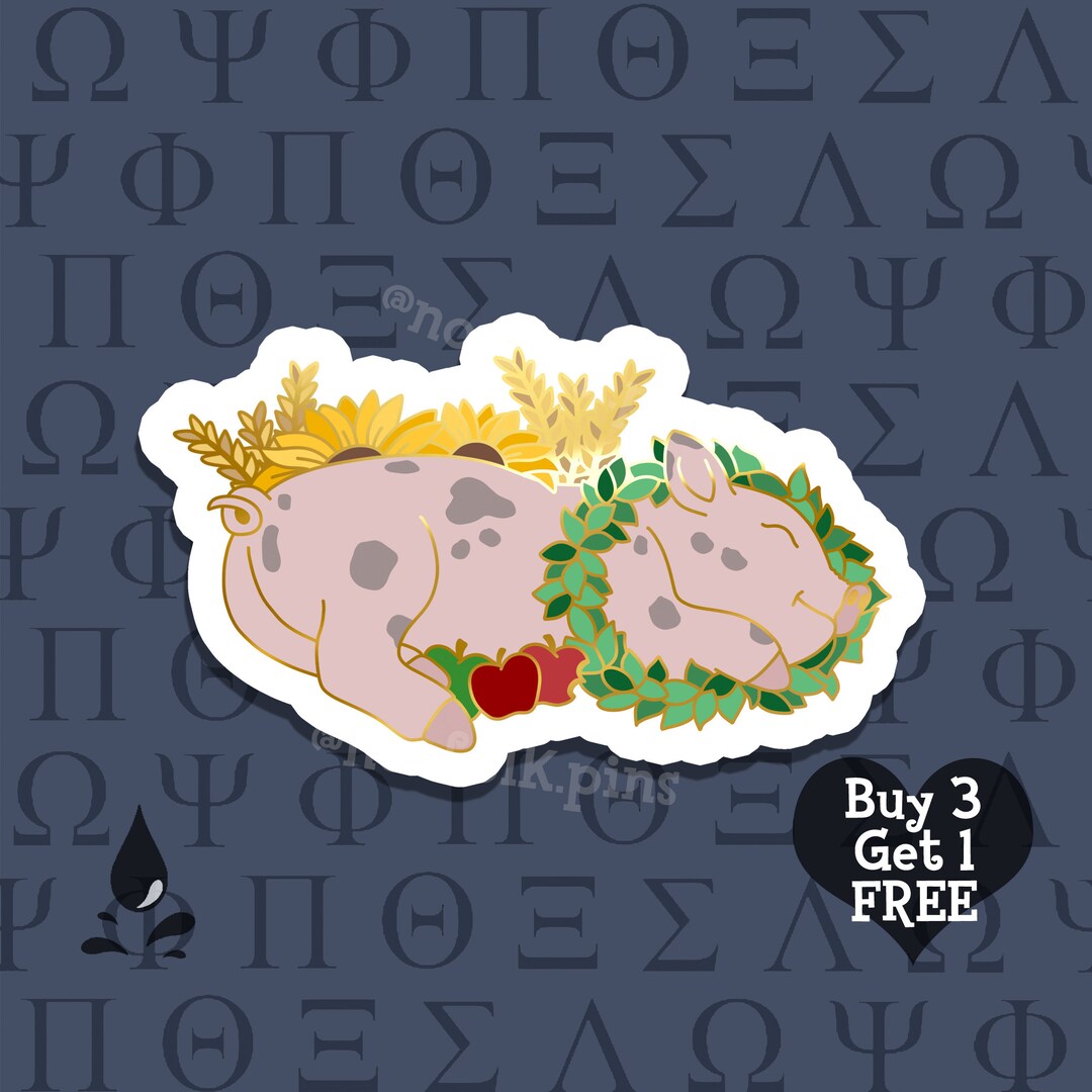Demeter Pig Sticker // 'dorable Deities Series 2 // - Etsy UK