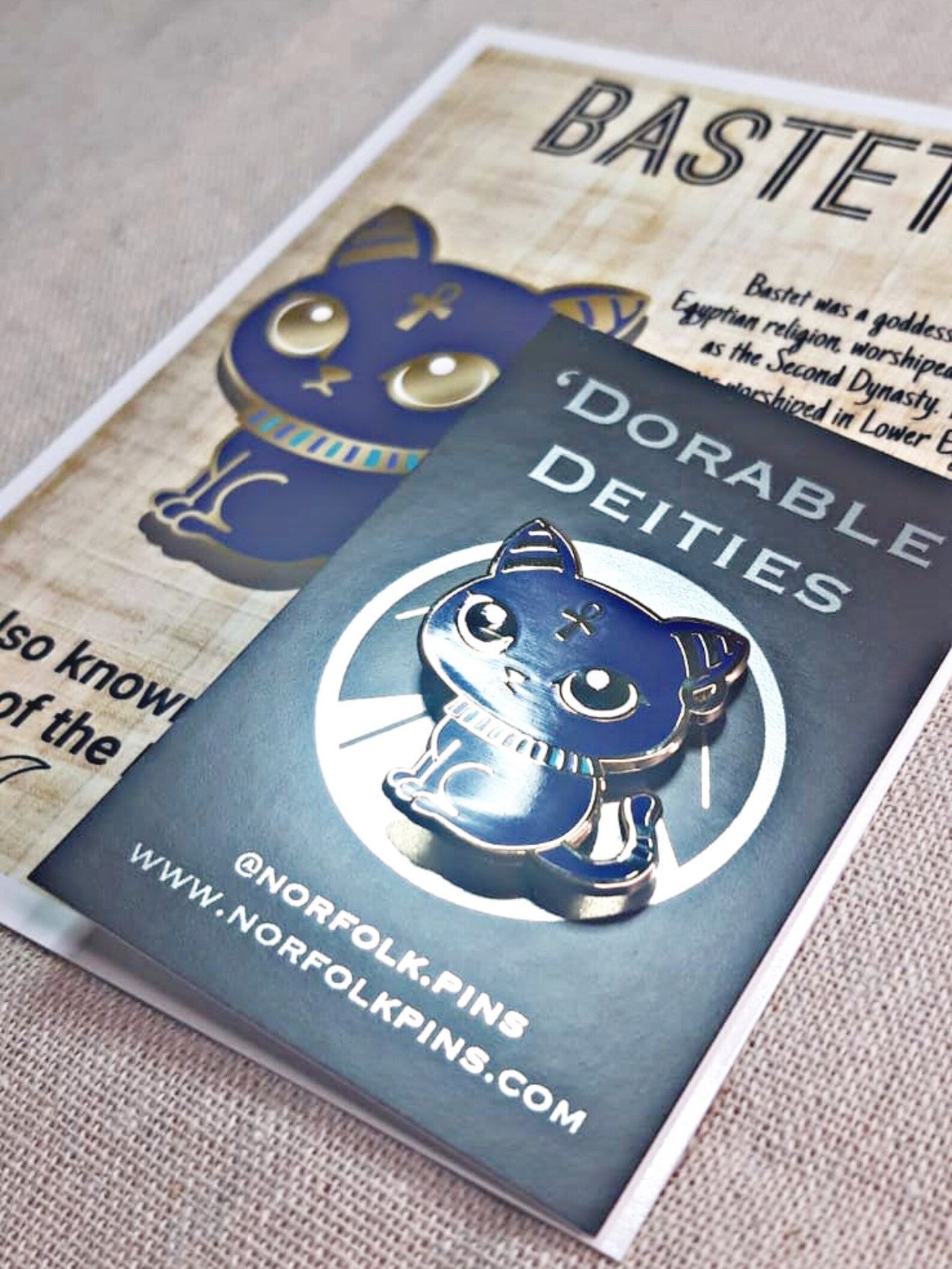 Bastet // Egyptian God Hard Enamel Pin // Dorable Deities // - Etsy
