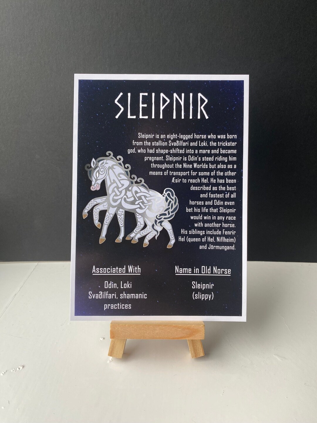 Sleipnir Postcard Print // Norse Horse // Ragnarok Series // A6 Glossy ...