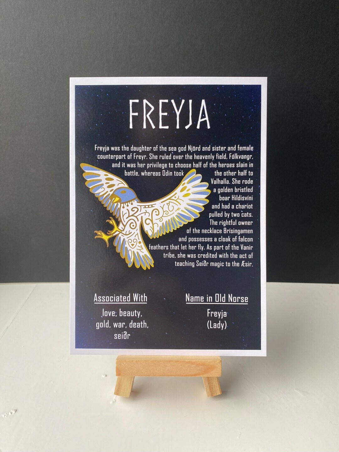 Freyja Postcard Print // Norse Freya // Ragnarok Series // A6 Glossy ...