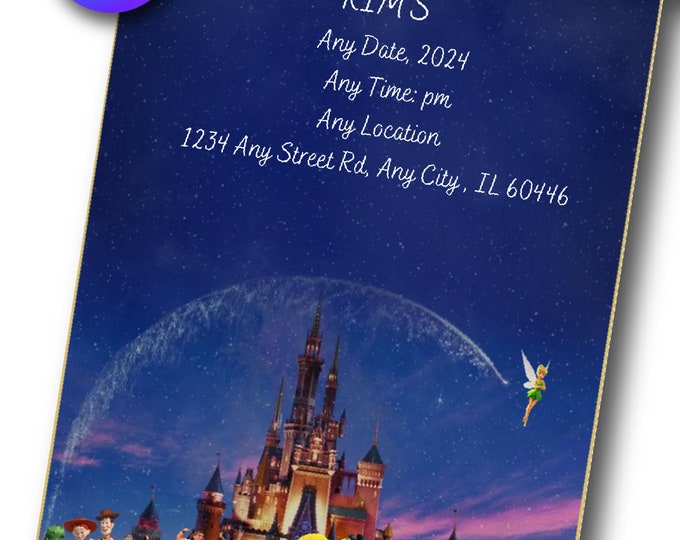 Disney Invitation Disneyland Disney Invite Digital Canva Download ...