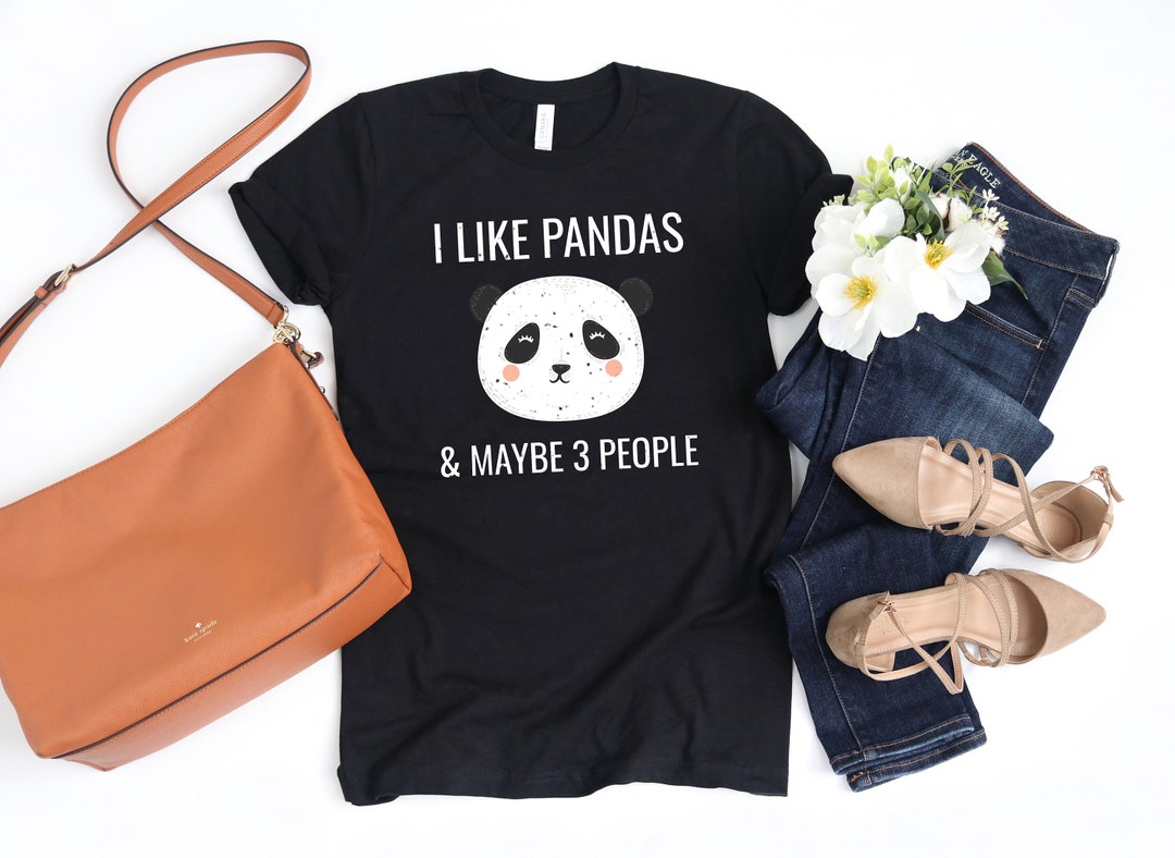 Funny Panda Shirt: Introvert Gift, I Like Pandas & Maybe 3 People ...