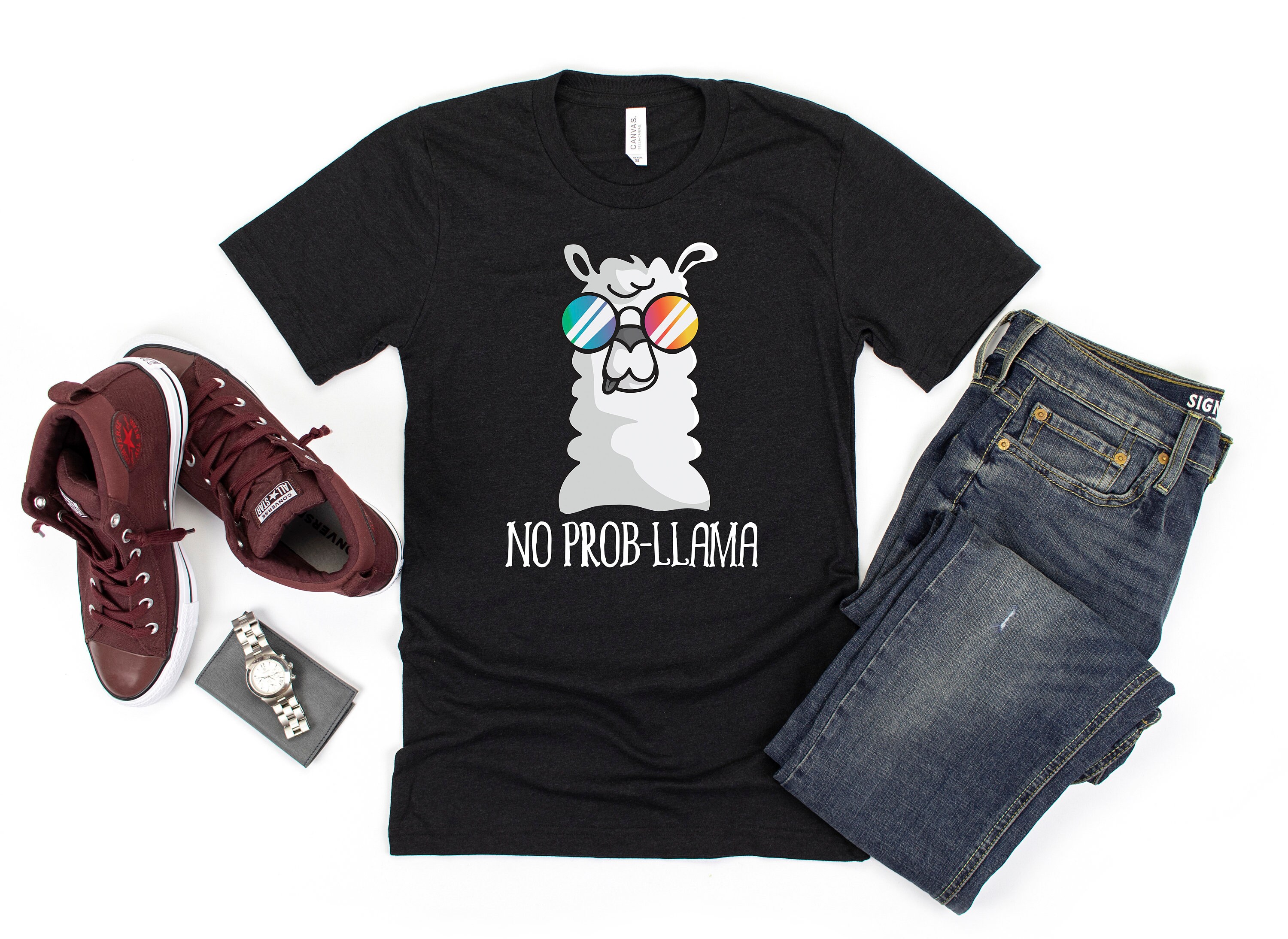 No Prob Llama Shirt , Funny Llama Shirt , Llama Tee , Llama Gift , Mama ...