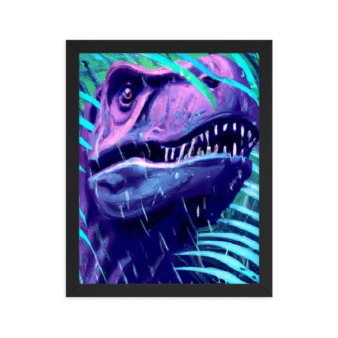 Scary T Rex Dinosaur in Jungle Tyrannosaurus Rex Framed Poster - Etsy Scary T Rex Dinosaur in Jungle Tyrannosaurus Rex Framed Poster - Etsy