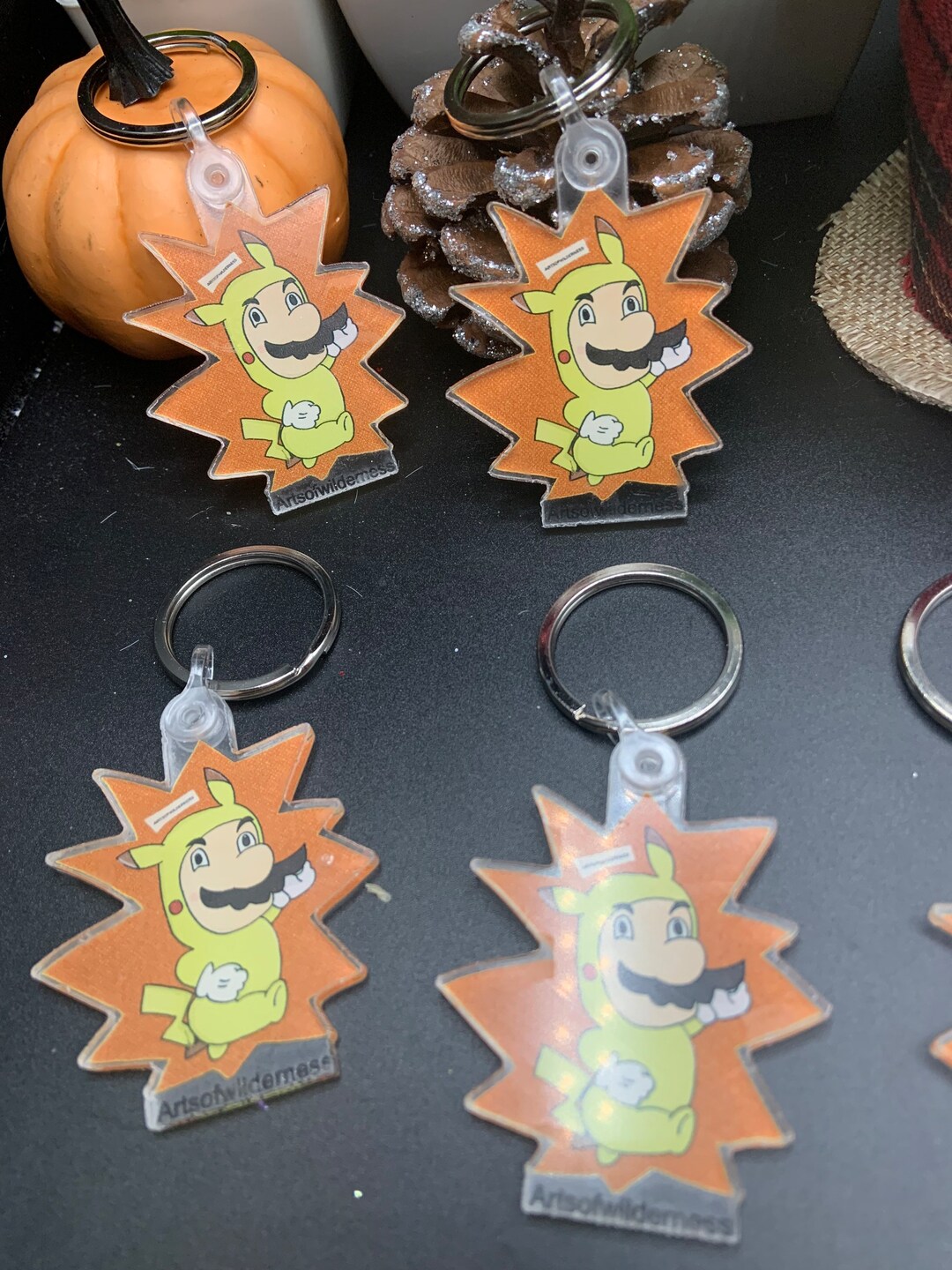 Pikachu Mario Mashup Acrylic Keychain - Etsy