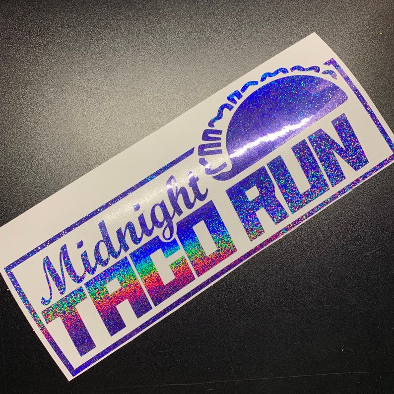 Midnight Taco Run Decal Sticker for Car Window Windshield | Etsy