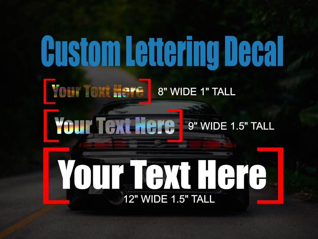 Custom Vinyl Decal, Custom Text, Car Decal, JDM Decal, Lettering Vinyl ...