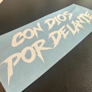 Con Dios Por Delante Vinyl Decal - Car Window Decal - Bumper Sticker - Cars -trucks - Laptops - Etsy