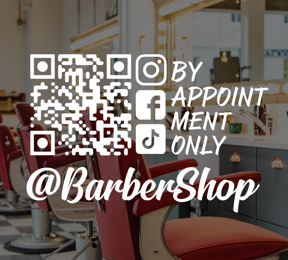 QR Code Design Your Own Storefront Window Business Decal - Etsy