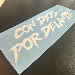 Con Dios Por Delante Vinyl Decal - Car Window Decal - Bumper Sticker - Cars -trucks - Laptops - Etsy