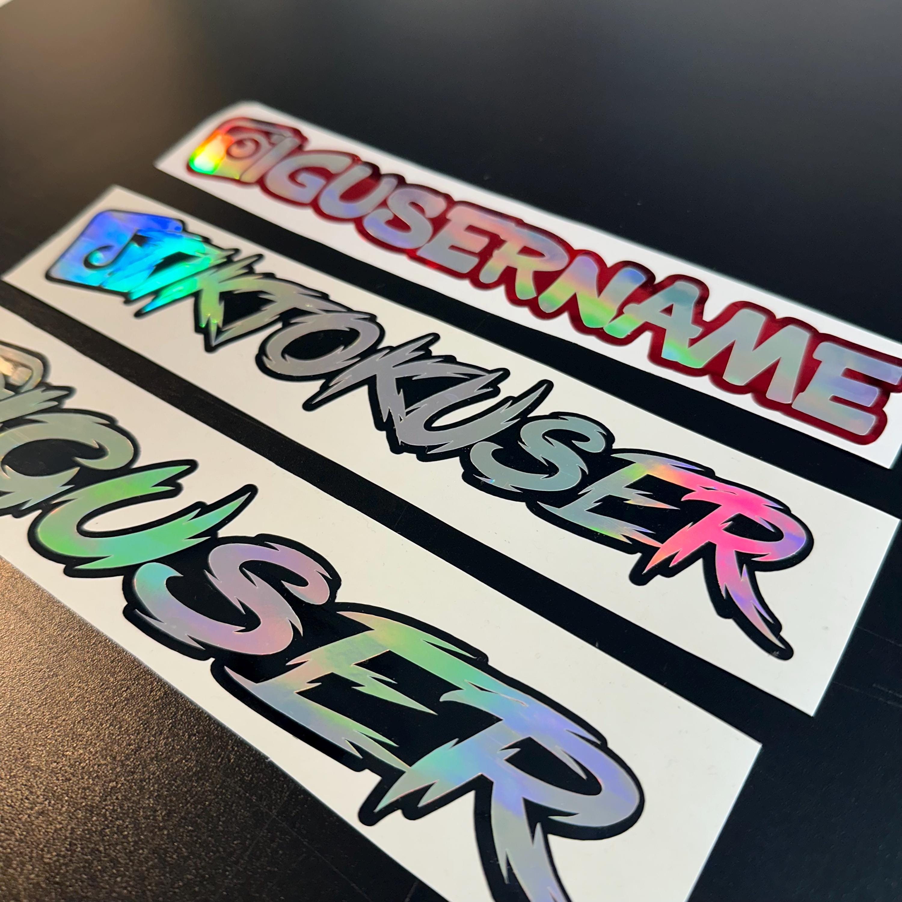 Custom Instagram Name Vinyl Decal - Personalized IG Username Sticker ...