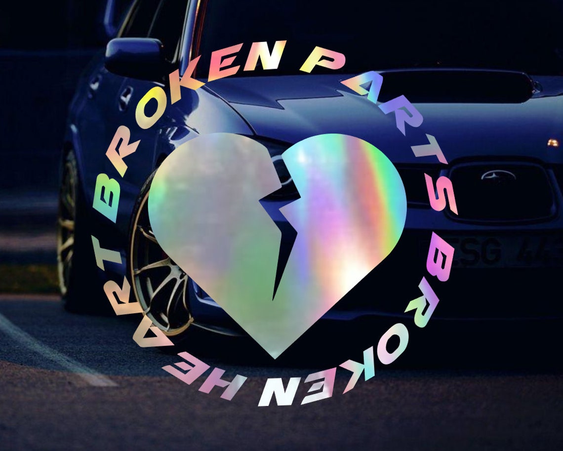 JDM Broken parts Broken hearts decal Stickers for car window | Etsy
