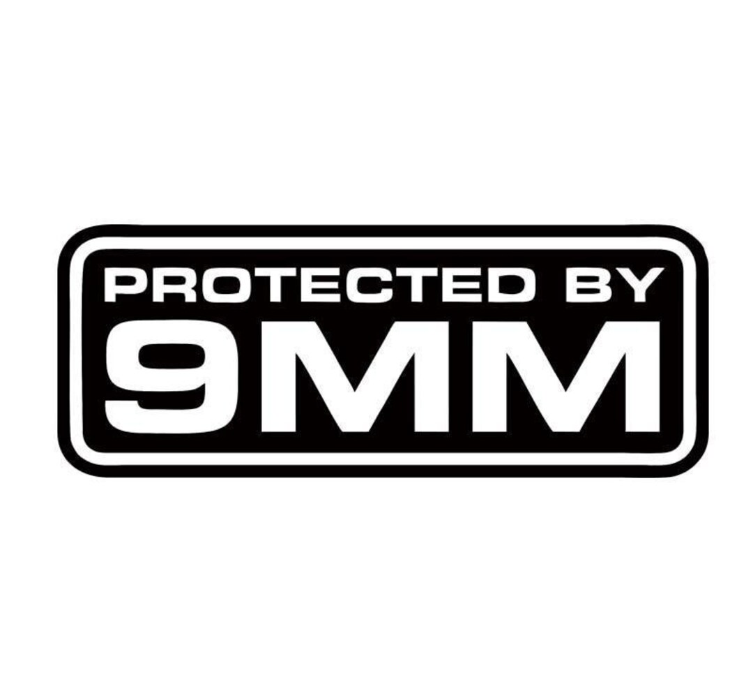 Protected by 9mm Decal Stickers for Car Window Security - Etsy Australia