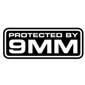Protected by 9mm Decal Stickers for Car Window Security Stickers No ...