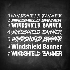 Custom Text Windshield Banners, Car Decal Sticker, Your Text Banners, Your Design Banners, Car ...