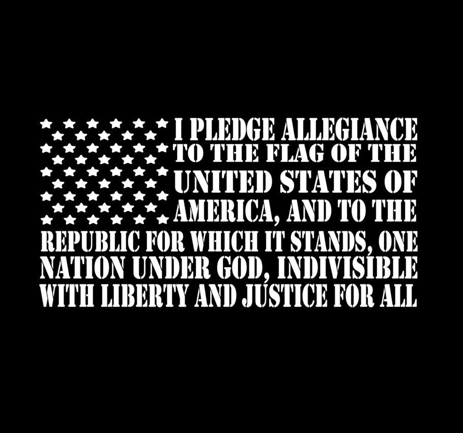 Pledge of Allegiance Decal American Flag Window Decal Red | Etsy