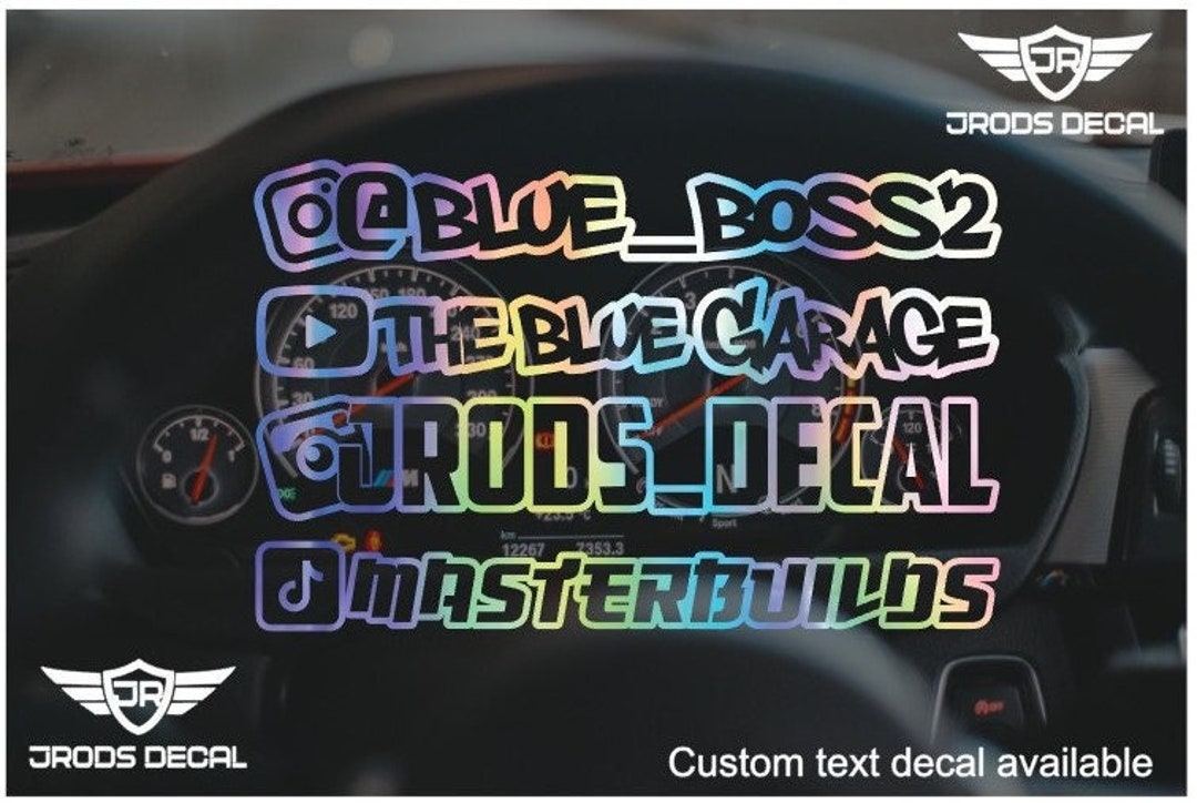 Social Medial Custom Vinyl Decal Car Decal Vinyl Decal - Etsy