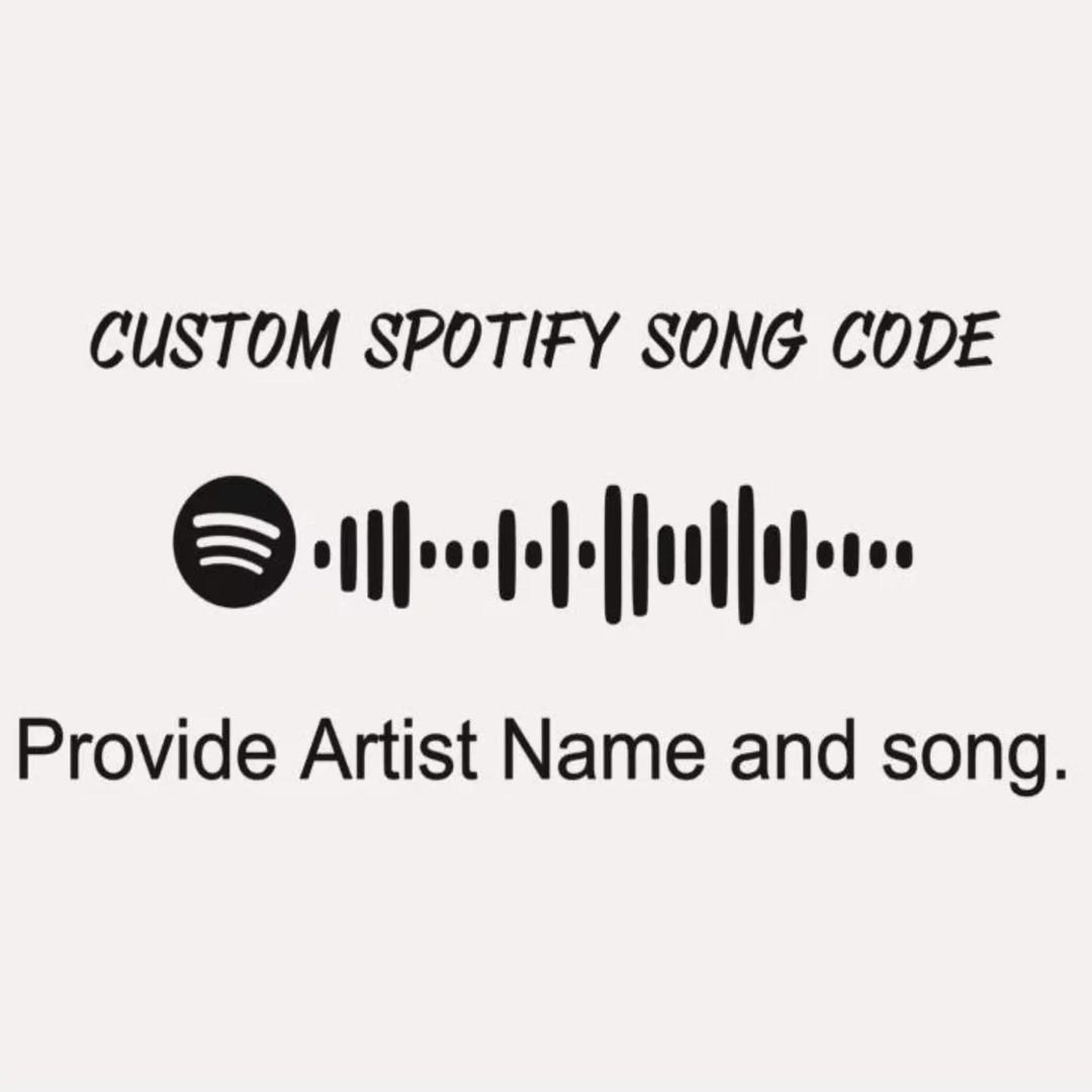 Custom Spotify Song Code Vinyl Decal | Song Code Sticker | Music Code ...