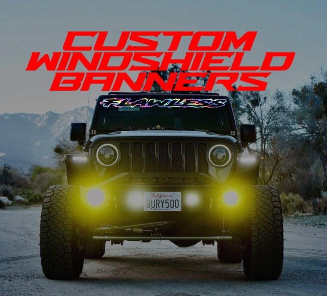 Custom Windshield Banner Decal Sticker for Cars, Trucks, Windows ...
