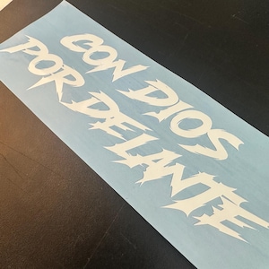 Con Dios Por Delante Vinyl Decal - Car Window Decal - Bumper Sticker - Cars -trucks - Laptops - Etsy