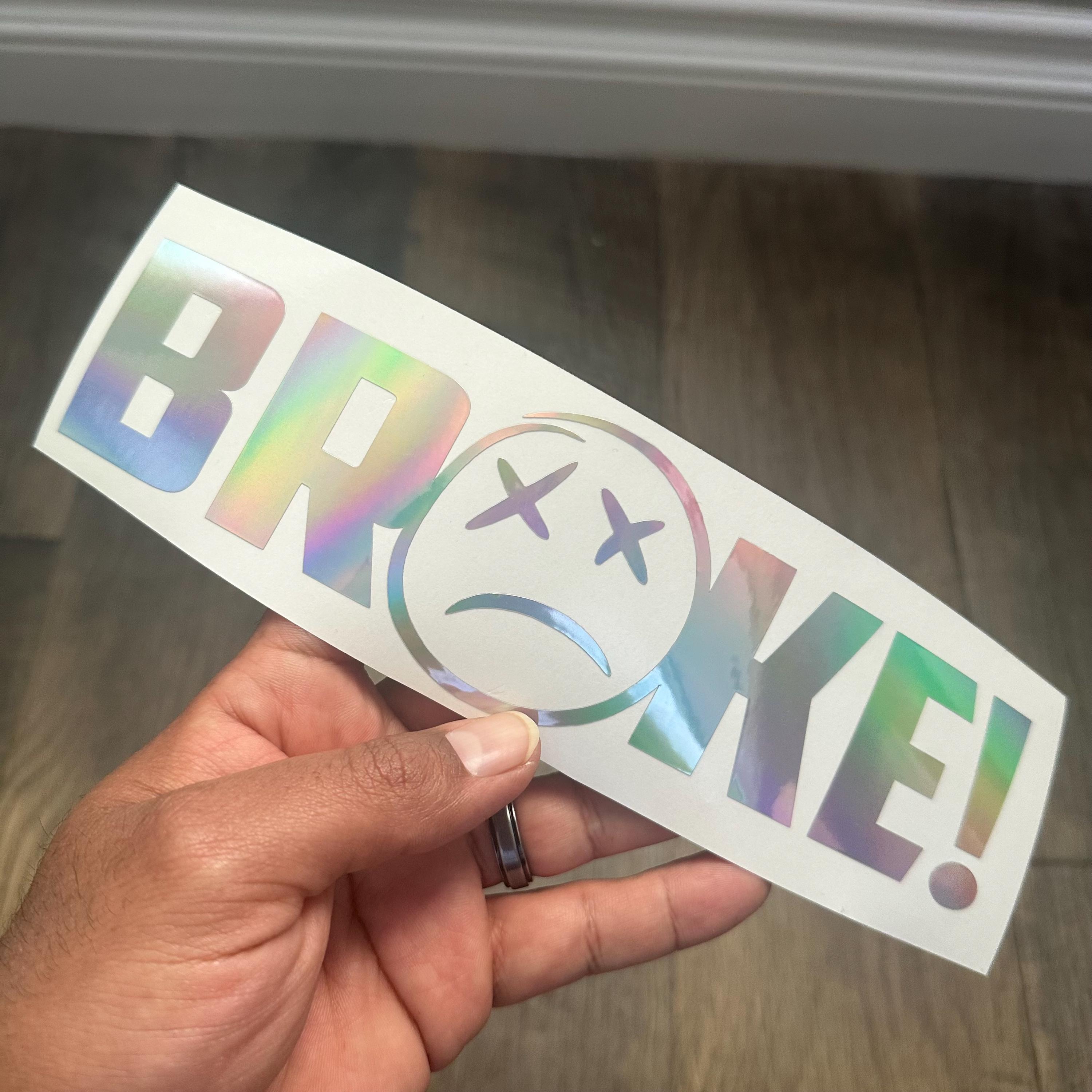 JDM Broke Holographic Oil Slick Car Window Vinyl Decal - Etsy