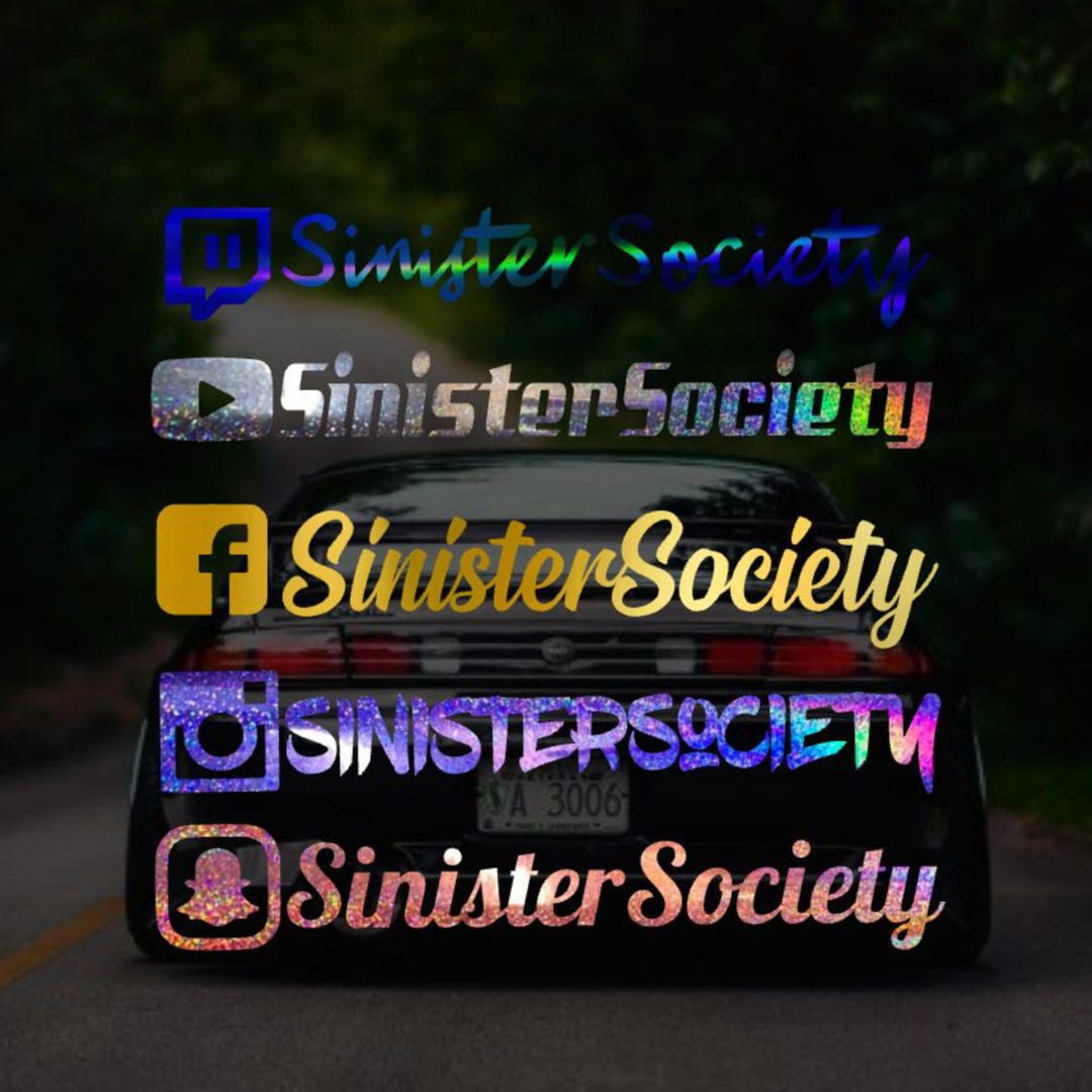 Social Media Decal Stickers | Instagram Decal | Facebook | Snapchat ...