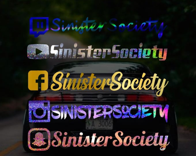 Custom Snapchat Username Text Vinyl Decal Sticker Personalized // for ...