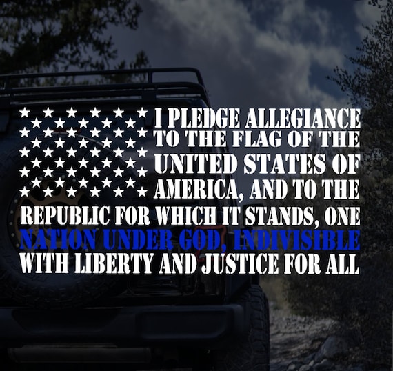 Pledge of Allegiance Decal American Flag Window Decal Red | Etsy