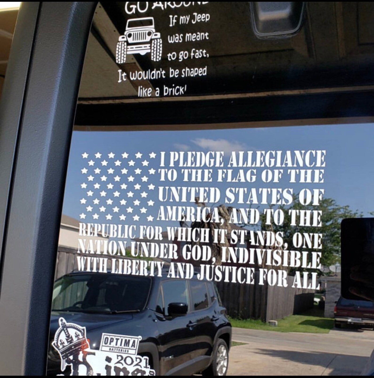 Pledge of Allegiance Decal: American Flag Vinyl Window Sticker - Etsy