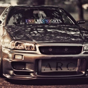Endless Nights JDM Car Window Decal Sticker Bumper Sticker, Windshield ...