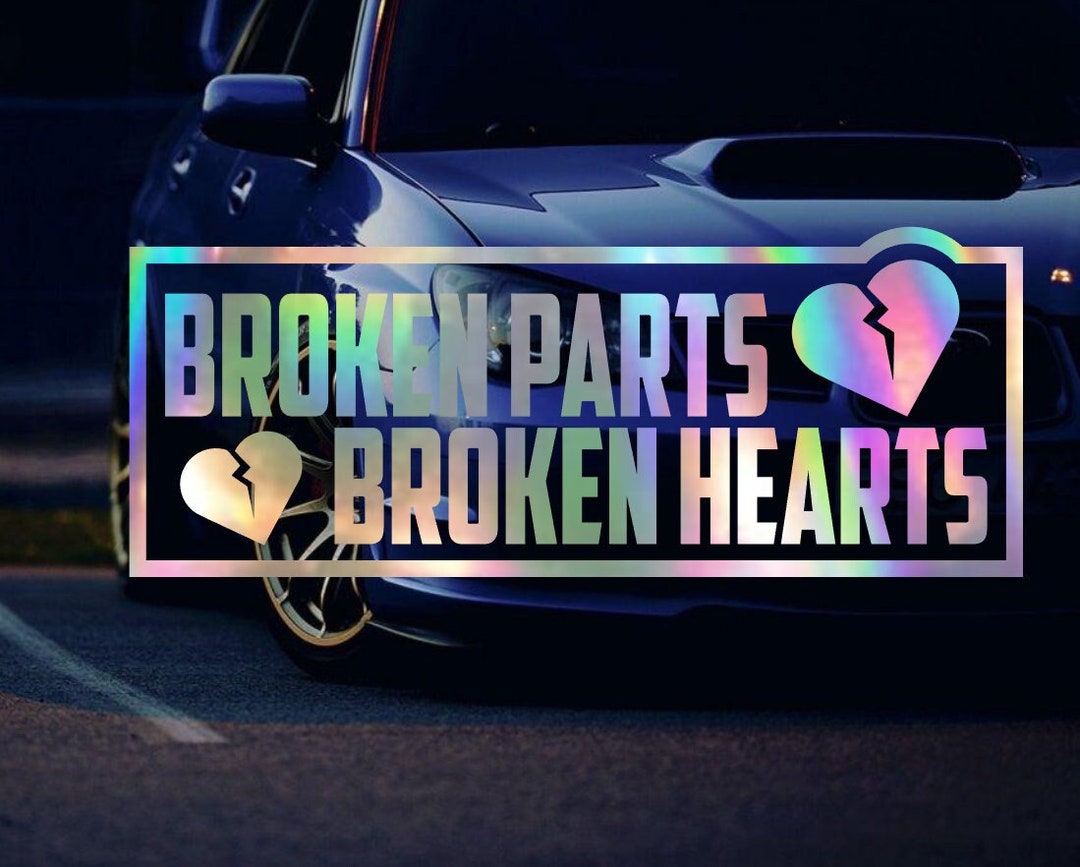 JDM Broken Parts Broken Hearts Car Decal: Custom Vinyl Sticker - Etsy