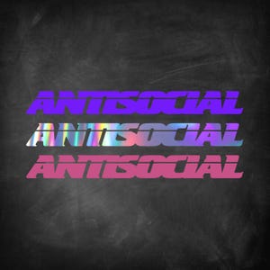 Antisocial Vinyl Decal, Car Decal, Custom Vinyl Deal, Banners, JDM ...