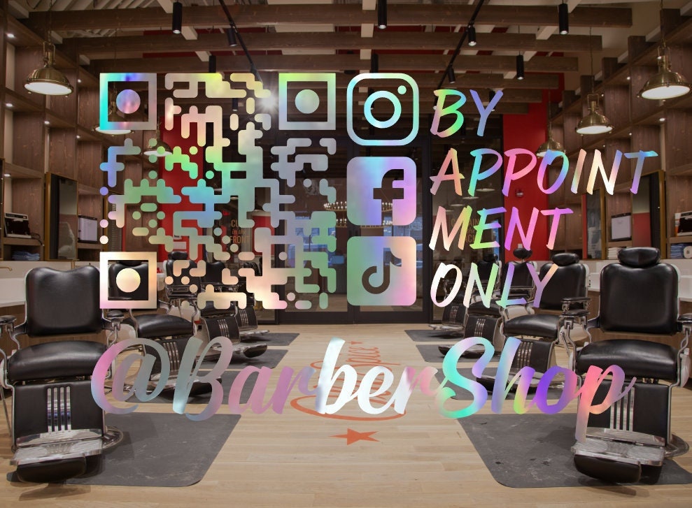 QR Code Design Your Own Storefront Window Business Decal - Etsy