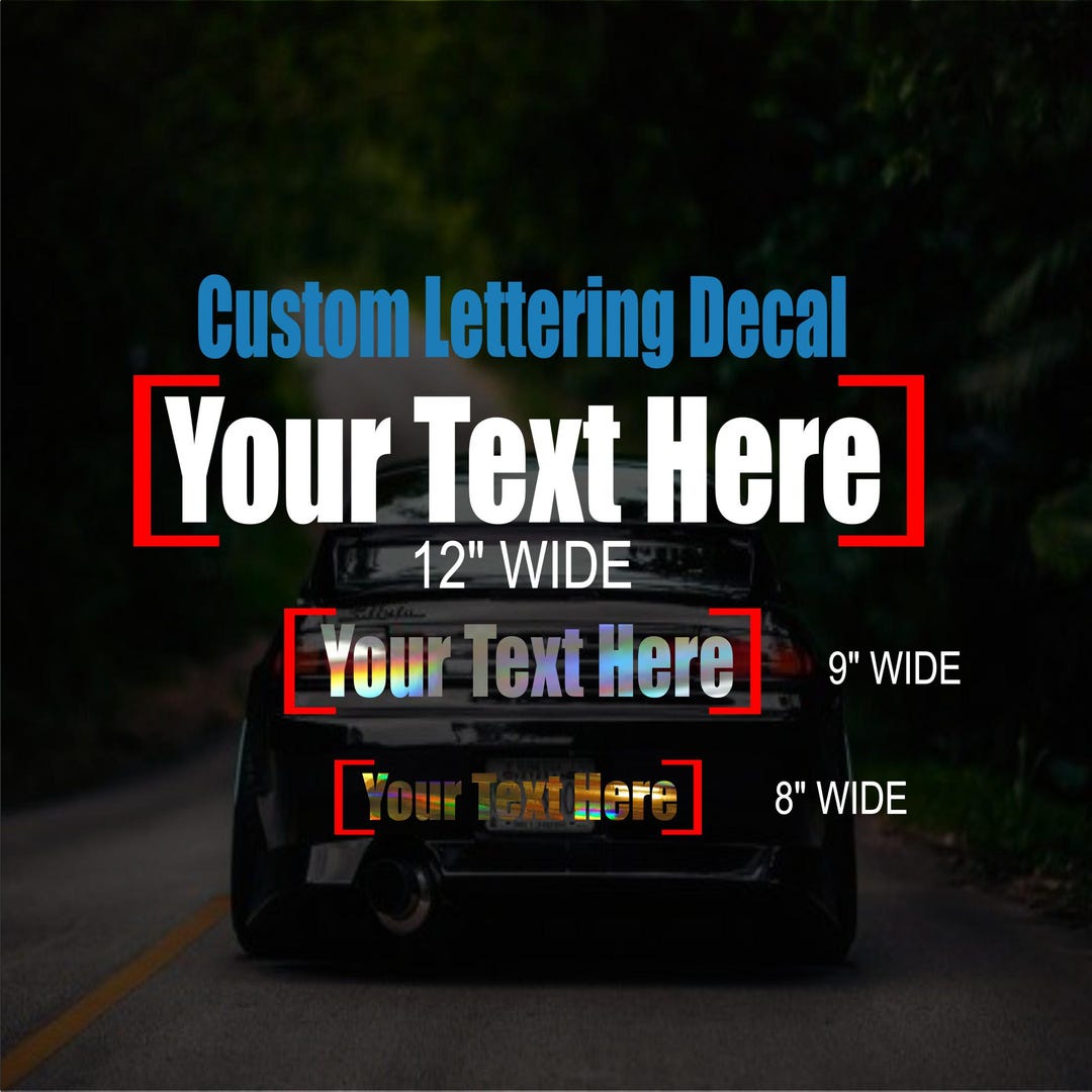 Custom Lettering Vinyl Decals Stickers - Personalized Text Decals ...