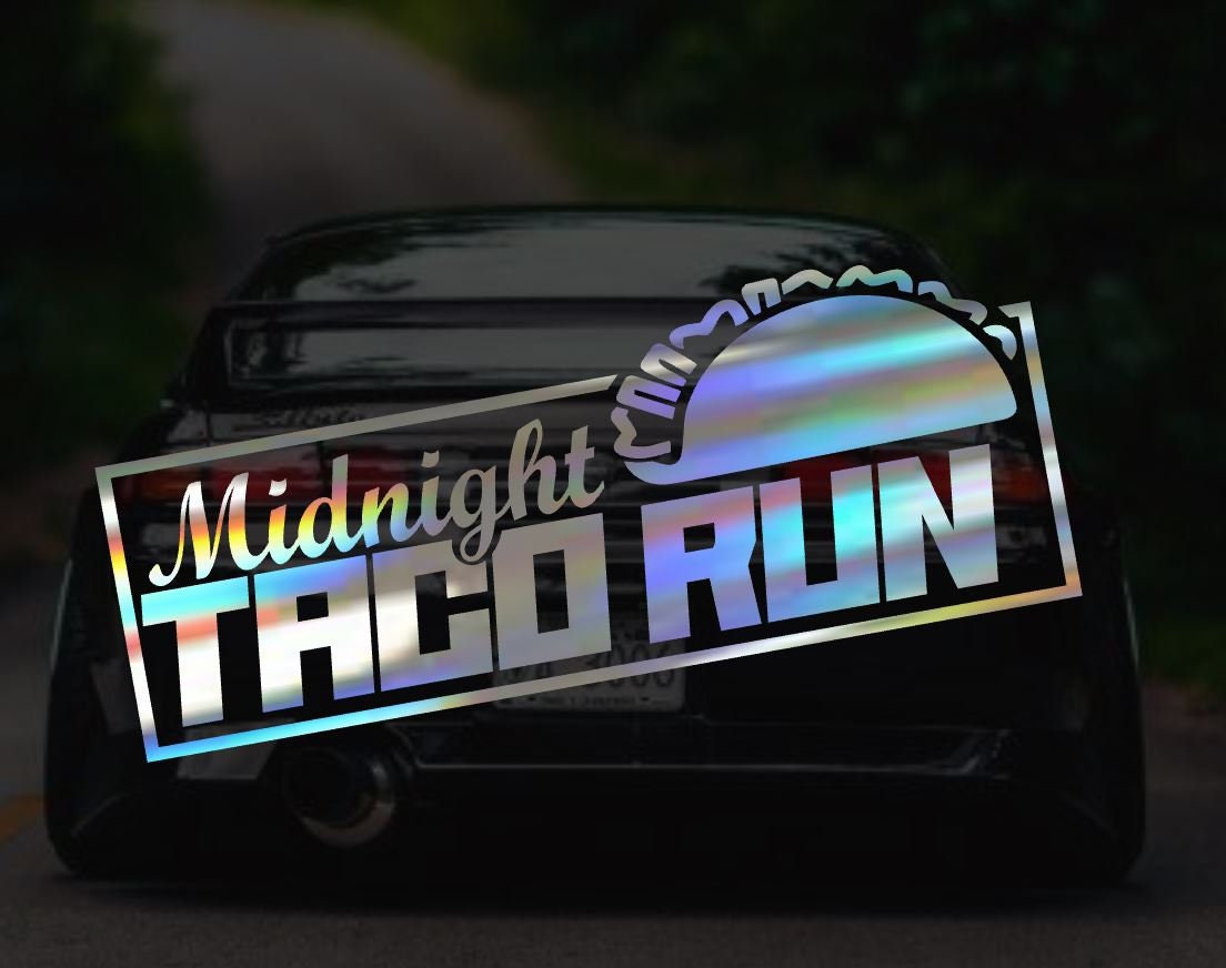 Midnight Taco Run Decal Stickers for Car Window JDM Decals - Etsy