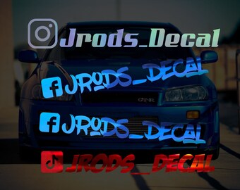 Custom TWITTER Name Decal FREE SHIPPING - Etsy