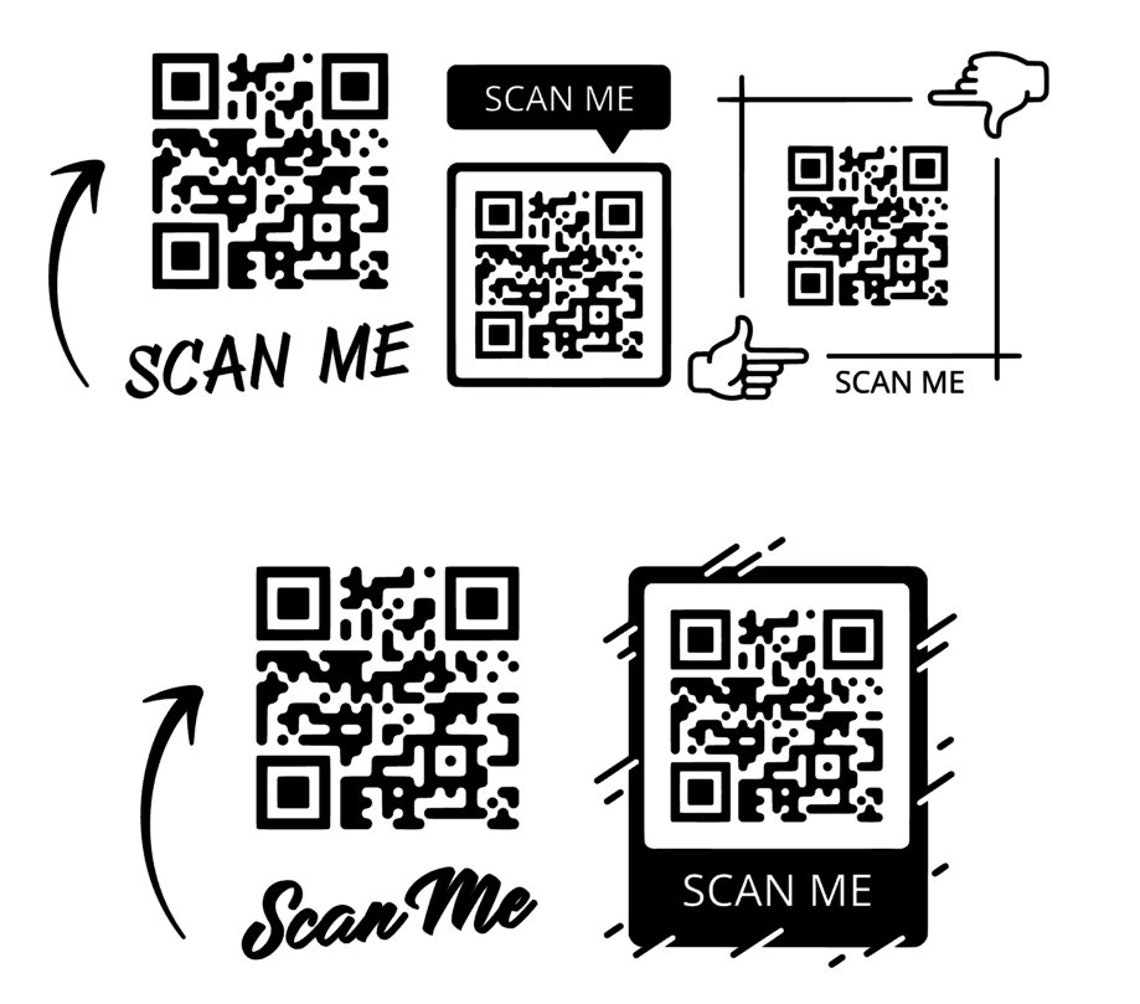 QR Code Design Your Own Storefront Window Business Decal | Etsy