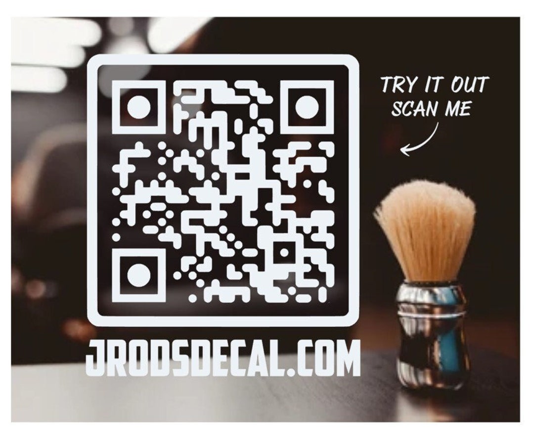 QR Code Custom Decal, Social Media QR Code , Custom Vinyl Decal, Website Decal, QR Code Window ...