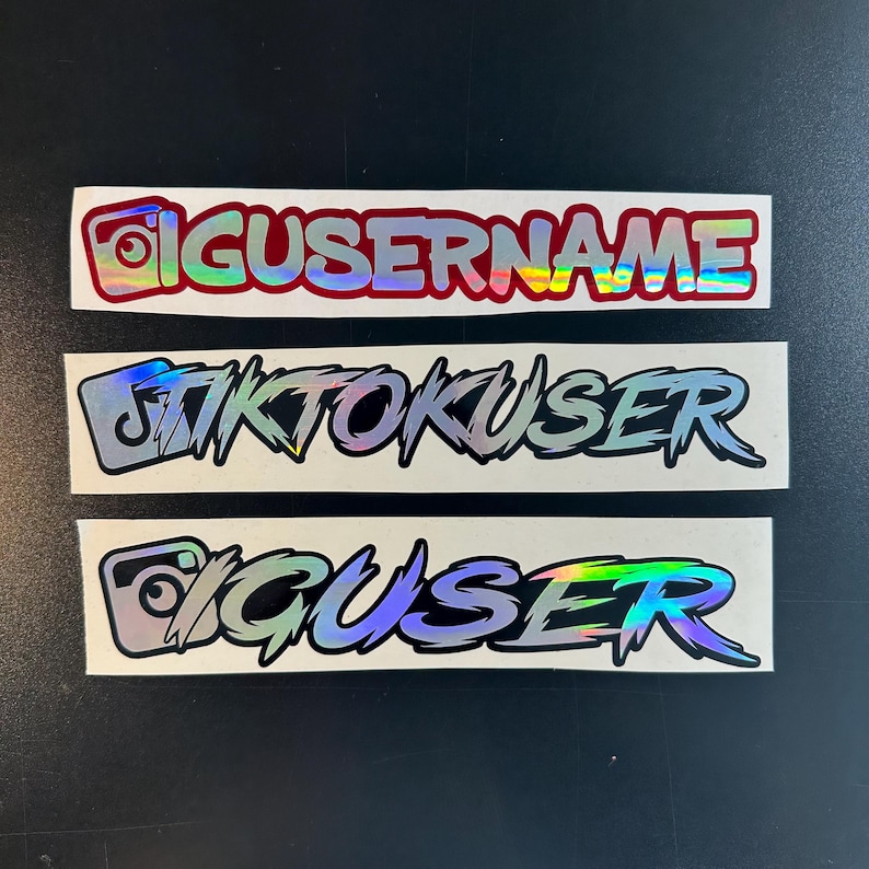 Custom Instagram Name Vinyl Decal - Personalized IG Username Sticker ...