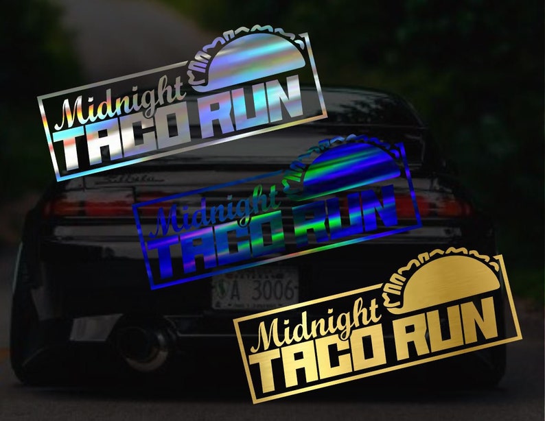 Midnight Taco Run Decal Stickers for Car Window JDM Decals - Etsy