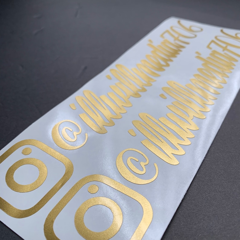 Custom Instagram Name Vinyl Decal Personalized IG Username | Etsy
